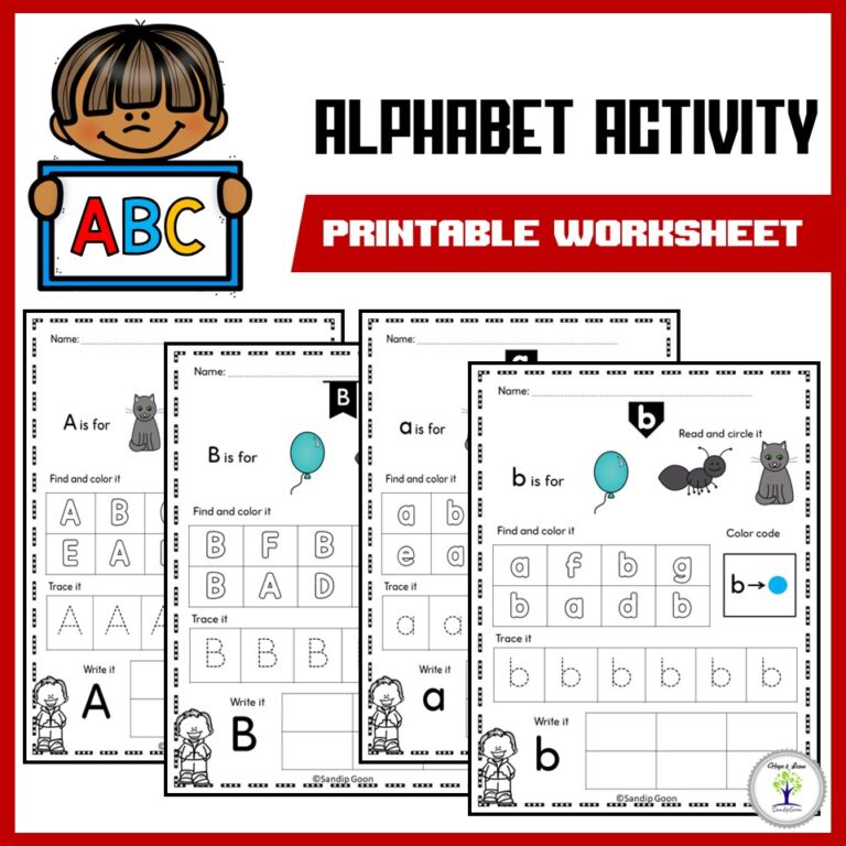 Alphabet Activities Worksheets for Preschool - Resource For Teacher