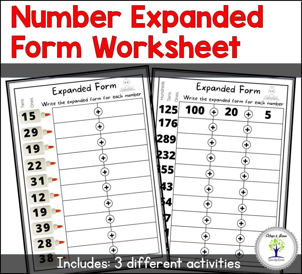 Place Value Expanded Form Worksheet - Resource For Teacher