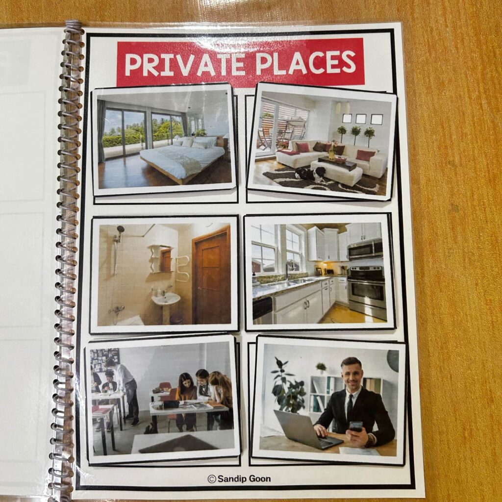 Public and Private Places Sorting - Resource For Teacher