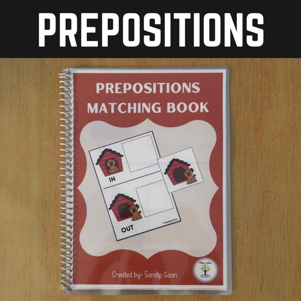 Prepositions Matching Activity Book - Resource For Teacher