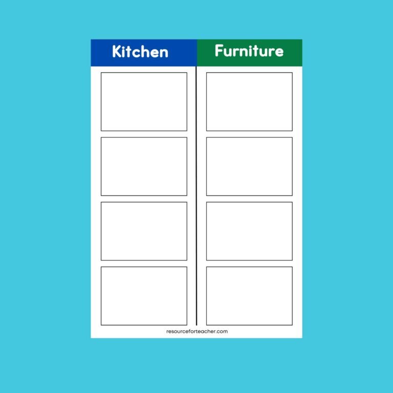 Kitchen and Furniture Sorting - Resource For Teacher