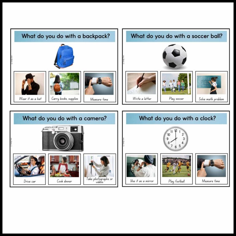 Object Function Speech Therapy - Resource For Teacher