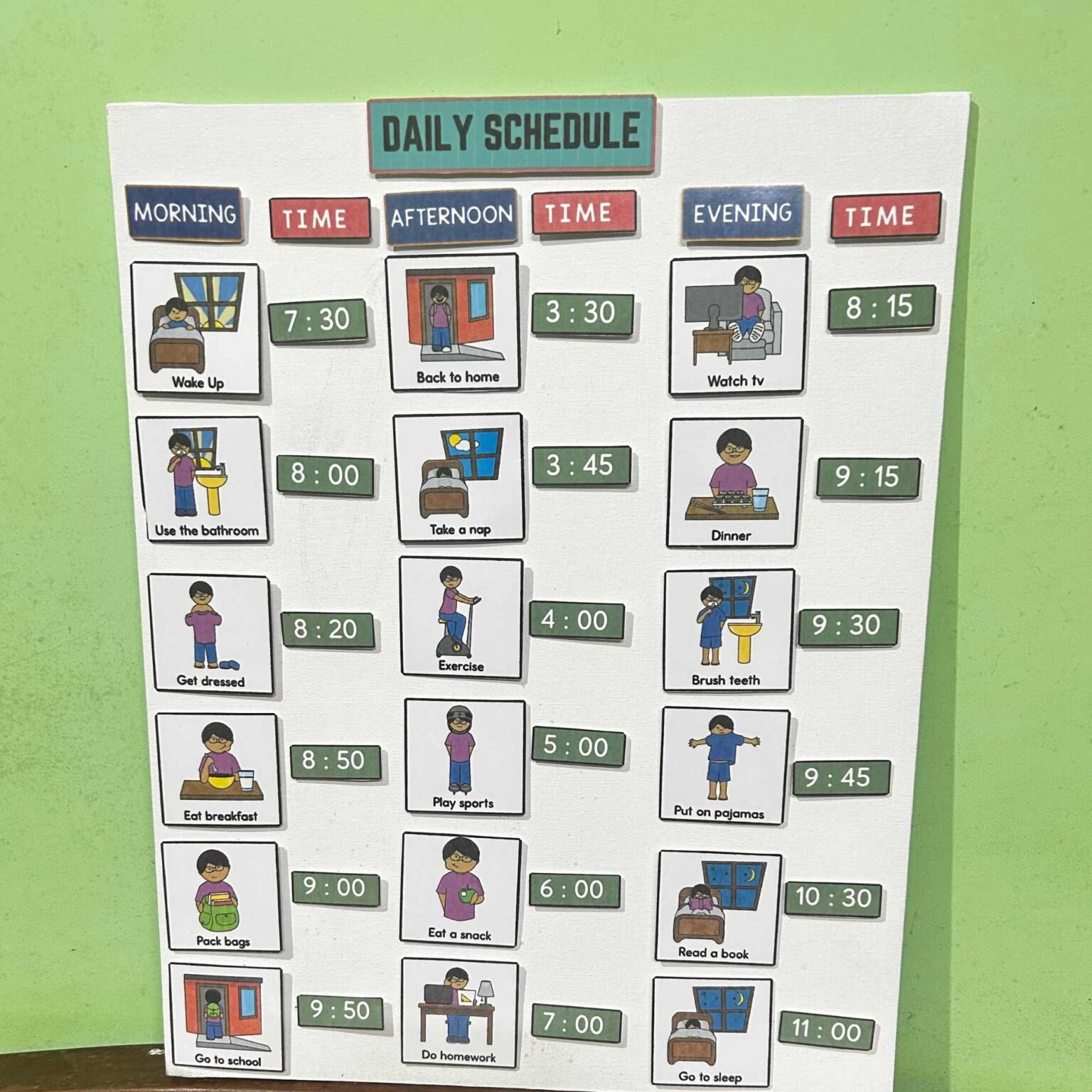 Daily Visual Schedule For Autism Resource For Teacher