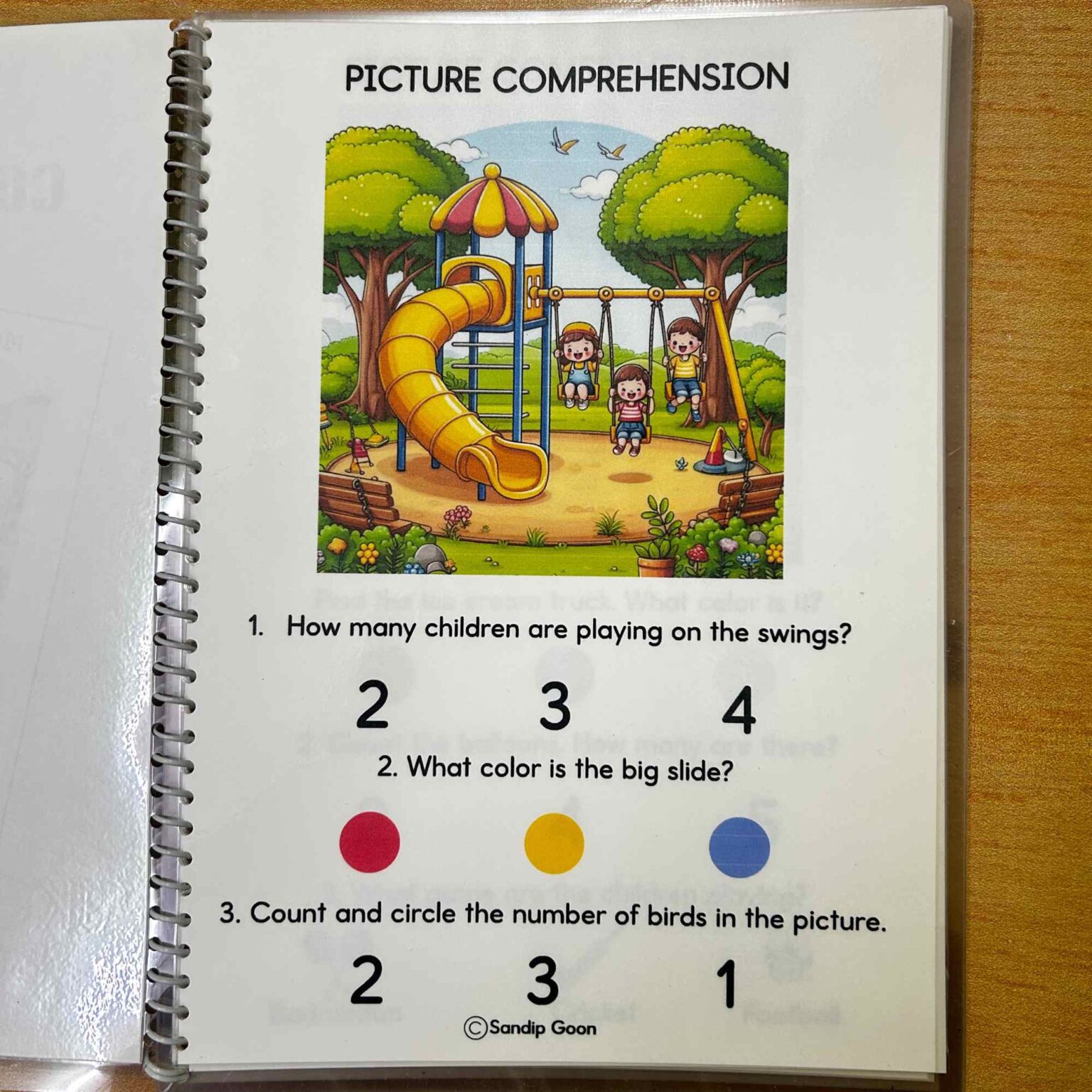 Picture Comprehension for Kindergarten - Resource For Teacher