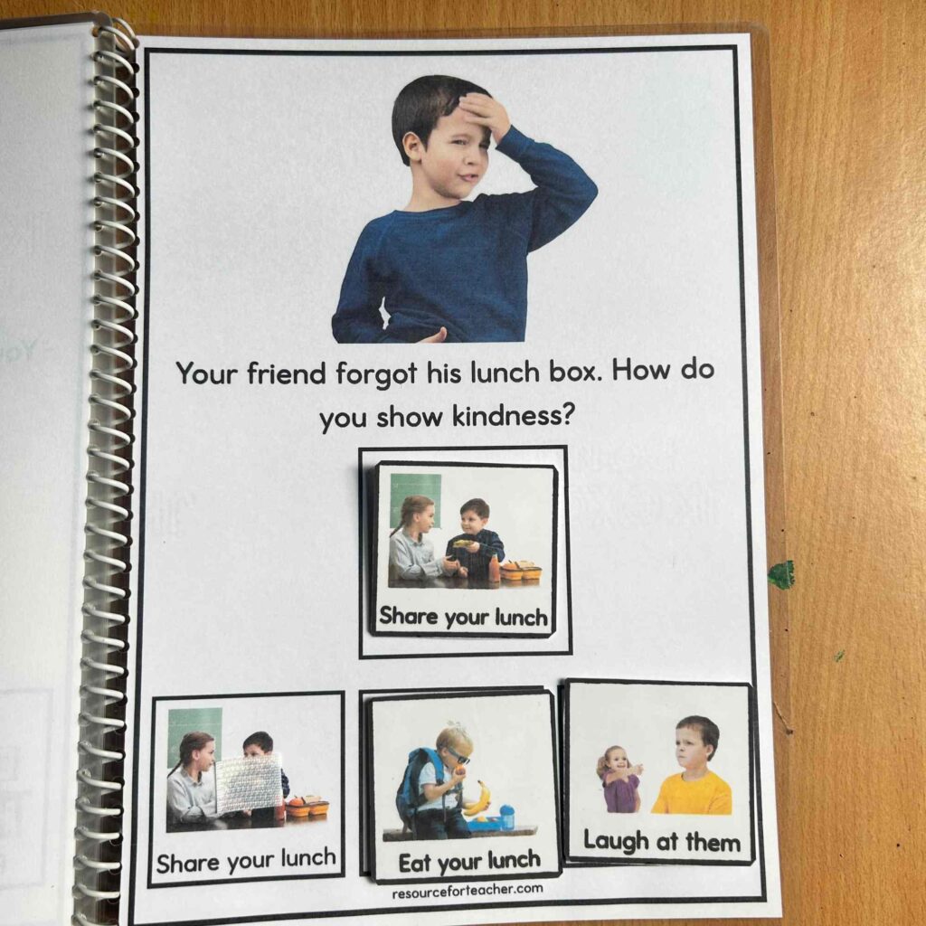 Social Situations Speech Therapy Adapted Book - Resource For Teacher