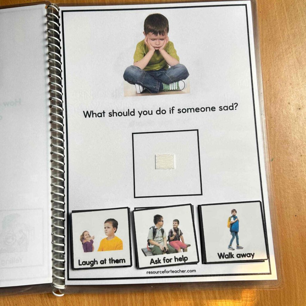 Social Situations Speech Therapy Adapted Book - Resource For Teacher