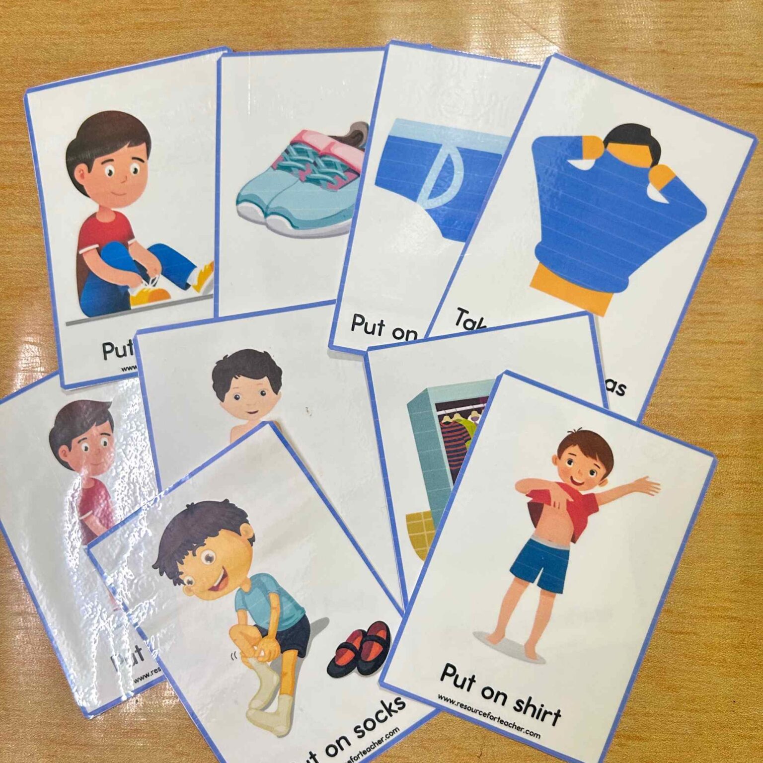Steps of Dressing - Boy - Resource For Teacher