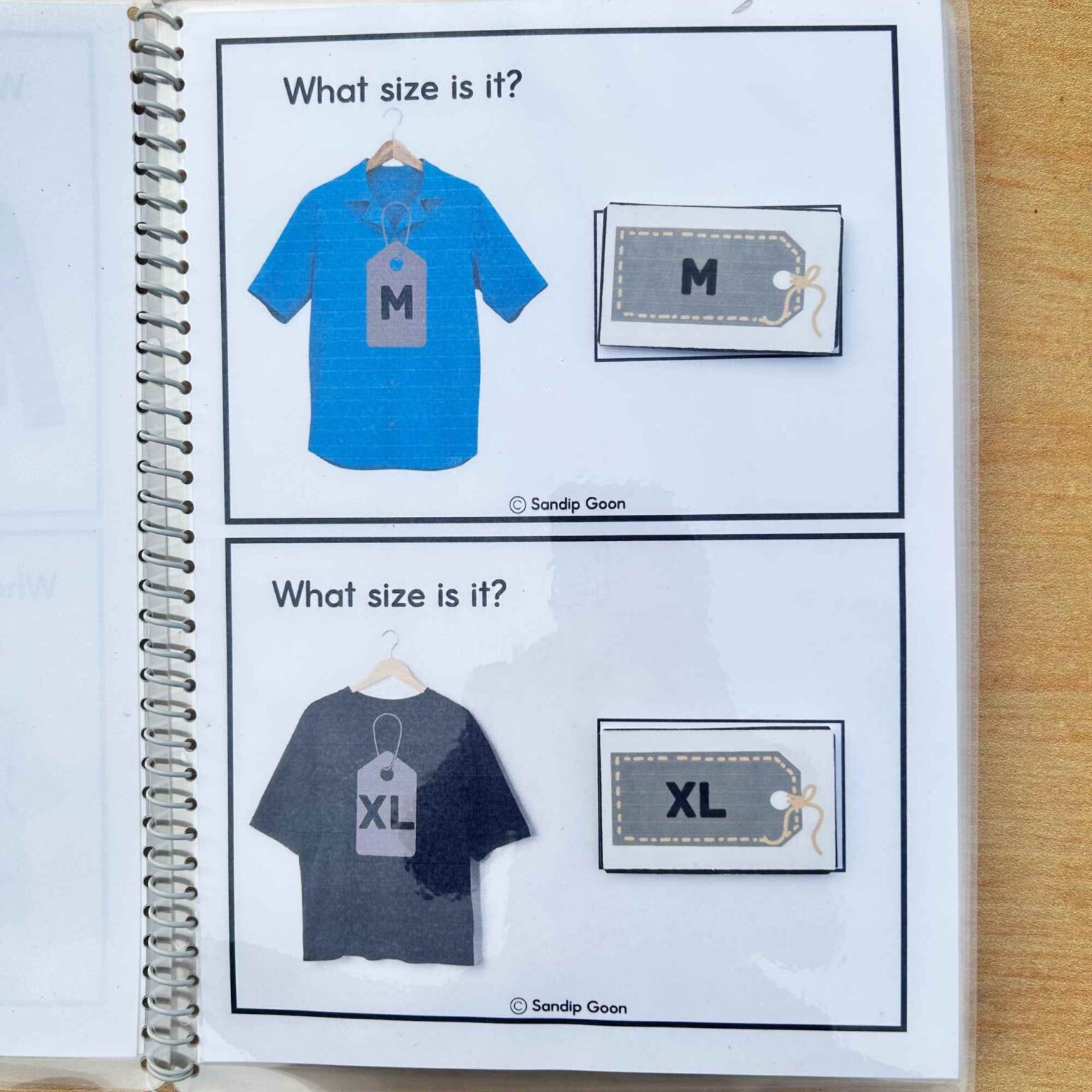 Identify Clothes Size - Life Skills Adapted Book - Resource For Teacher