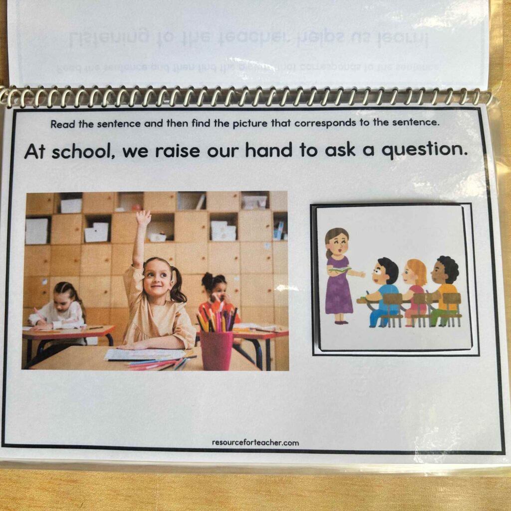 School Rules and Behaviour Adapted Book - Resource For Teacher