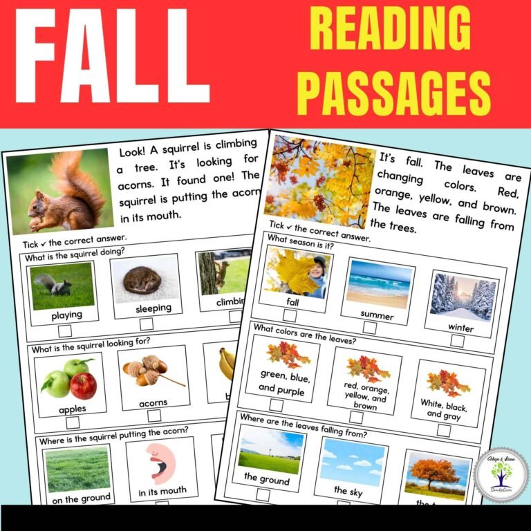 Reading Passages for Kindergarten - Resource For Teacher