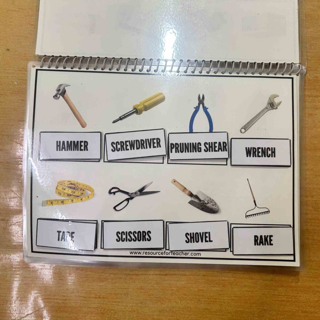 Tools and Equipment Vocabulary and Identification Activity Book ...