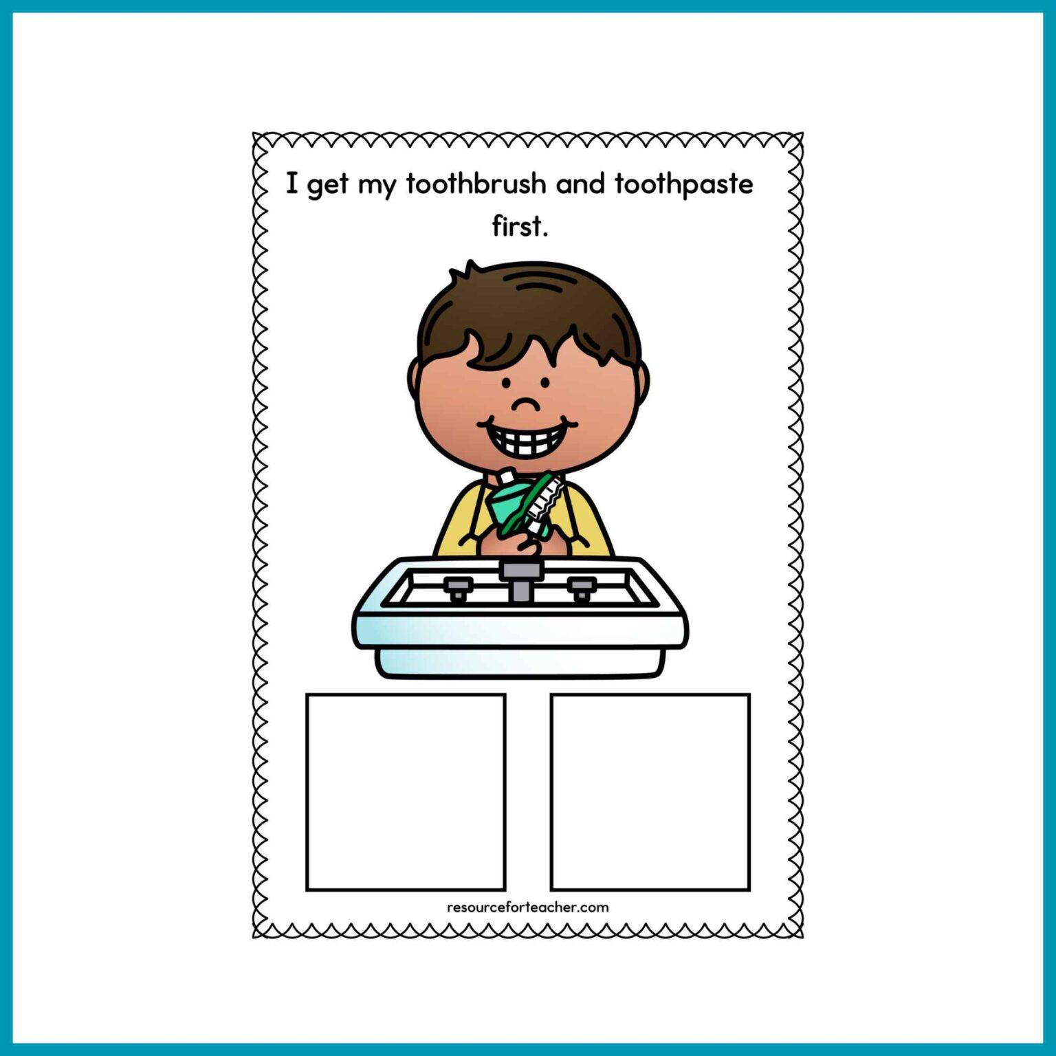 Brushing Teeth Step by Step with Pictures - Resource For Teacher