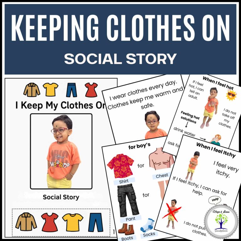 Keeping Clothes On Social Story - Resource For Teacher
