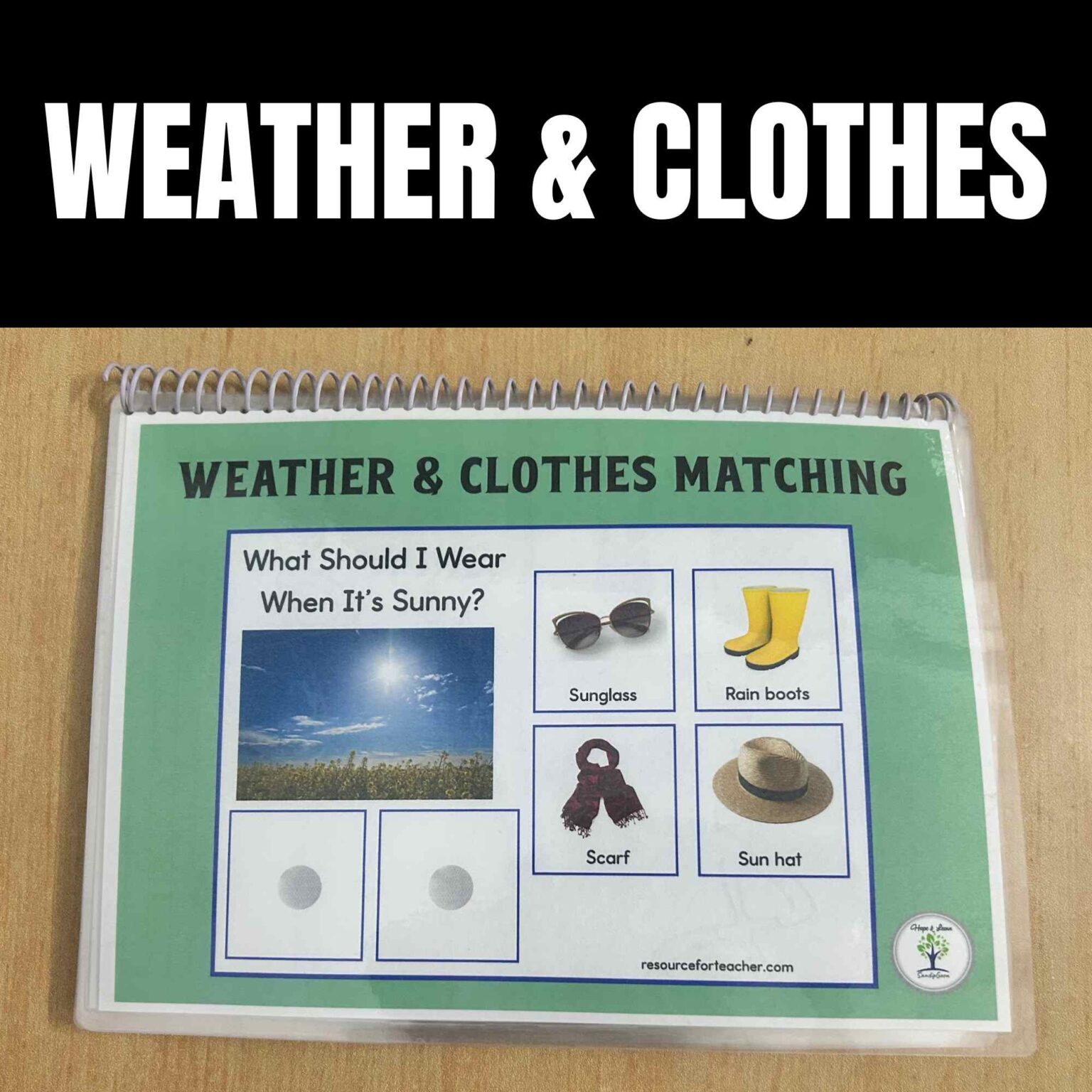 Weather and Clothes Matching - Resource For Teacher