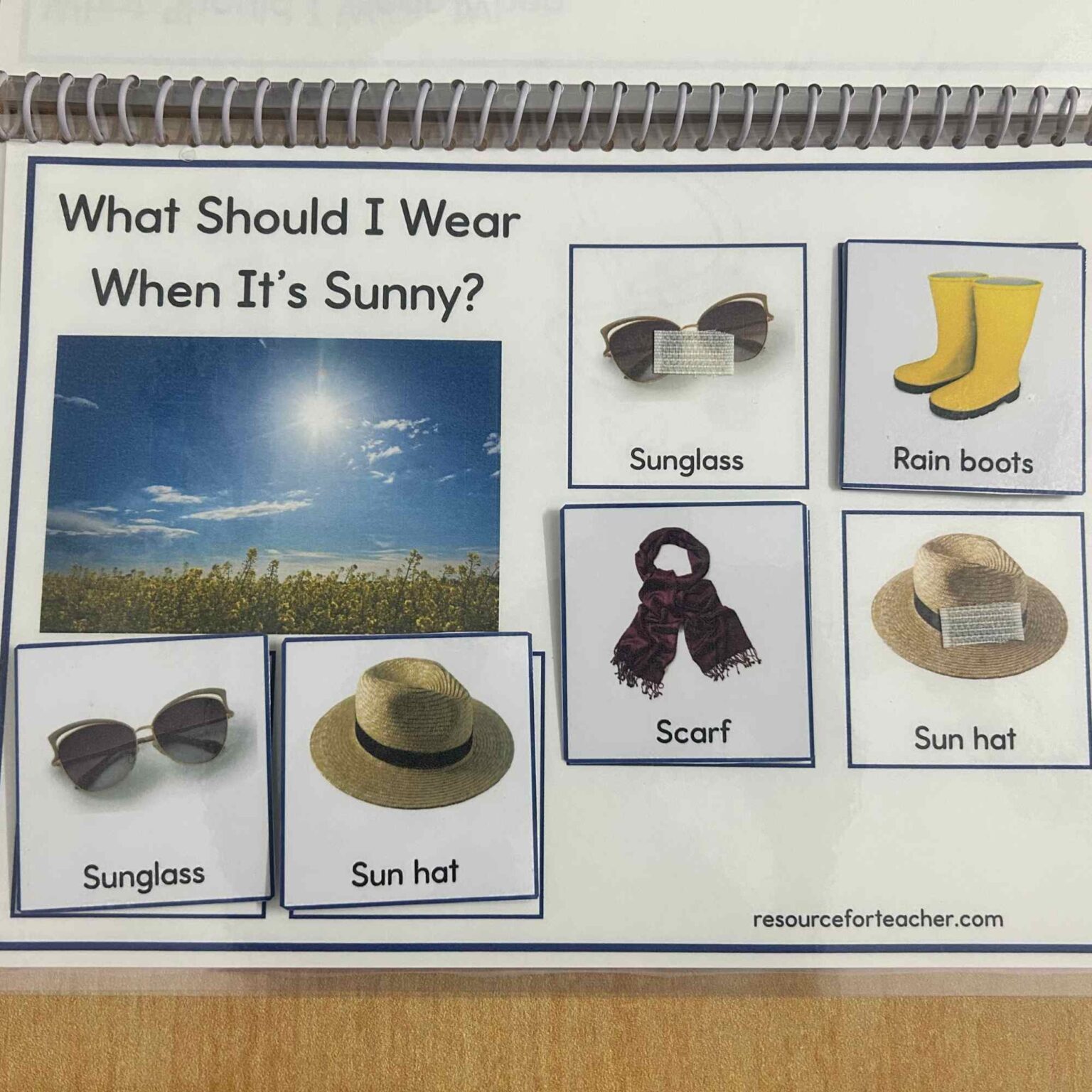 Weather and Clothes Matching - Resource For Teacher