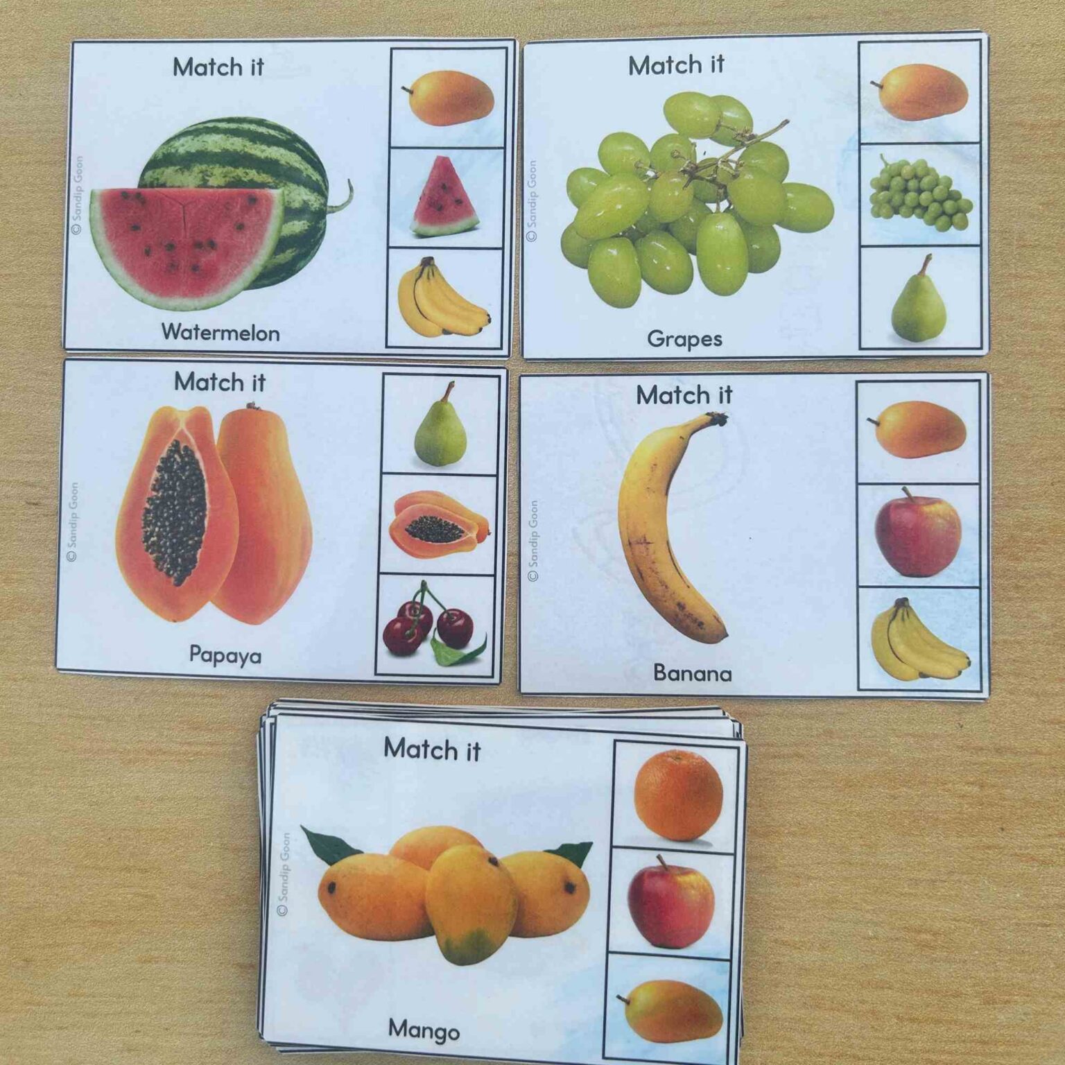 Fruit Identification Cards for Early Learners - Resource For Teacher