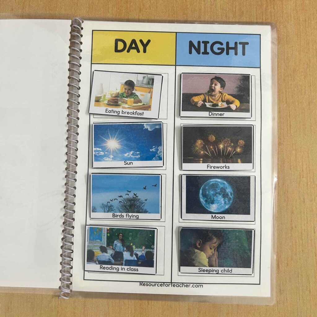Day And Night Sort Activities - Resource For Teacher