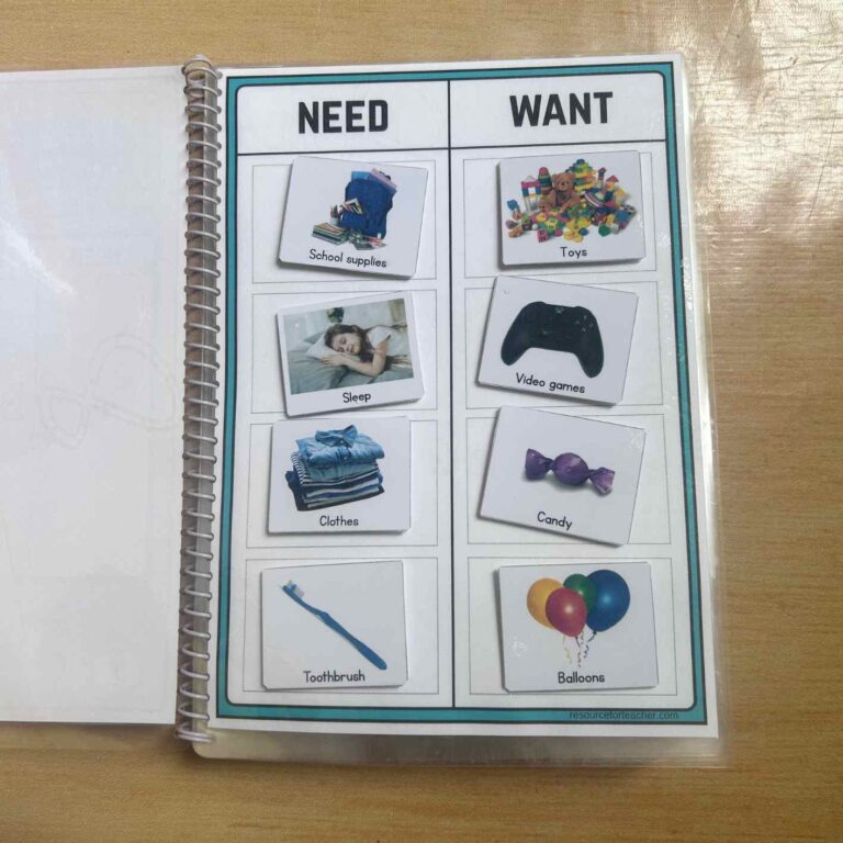 Needs vs Wants Worksheet for Kindergarten | Adapted Book Sorting ...