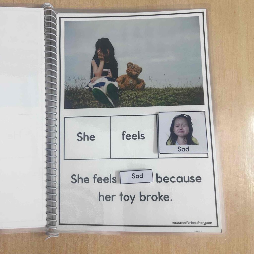 Feelings and Emotions Cut and Paste Adapted Book - Resource For Teacher