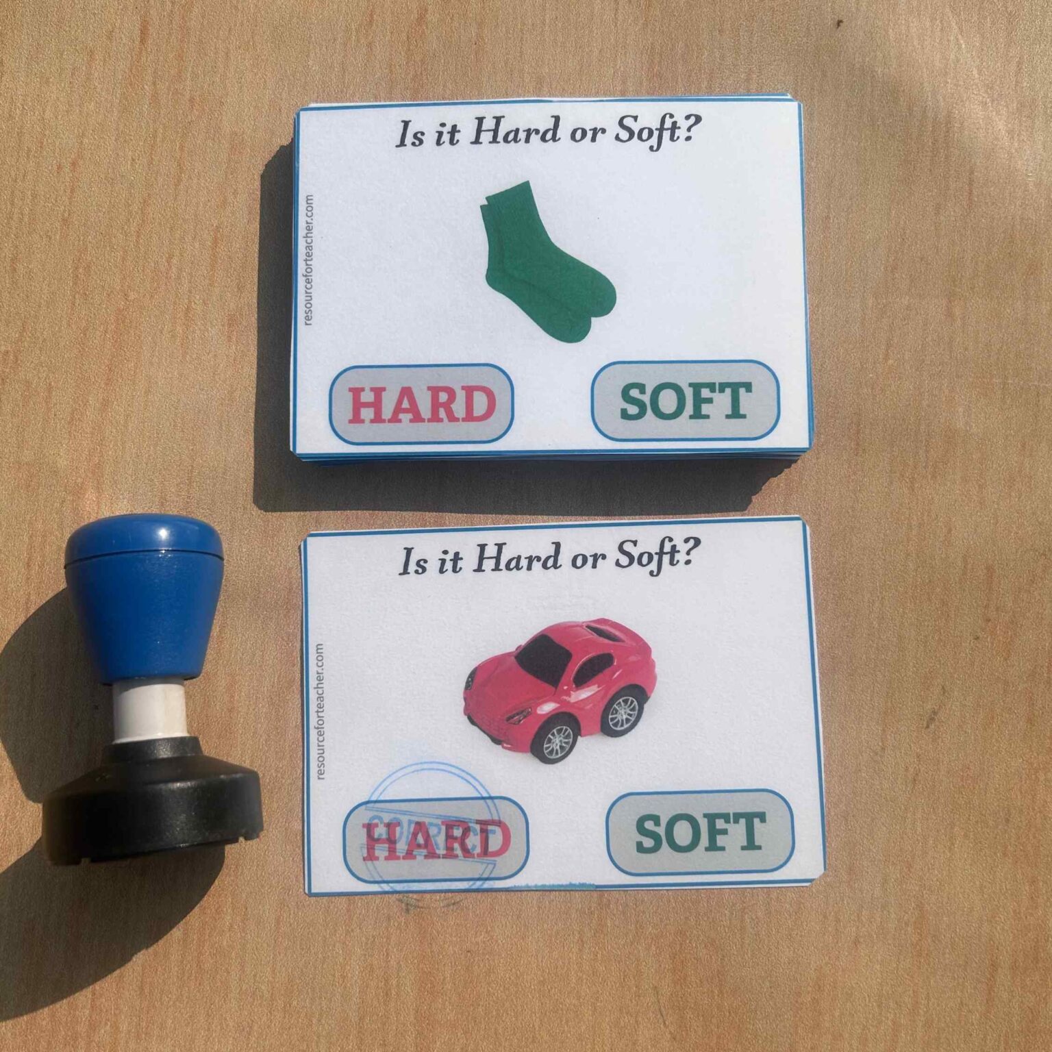 Identify Hard and Soft Basic Concept Task Cards - Resource For Teacher