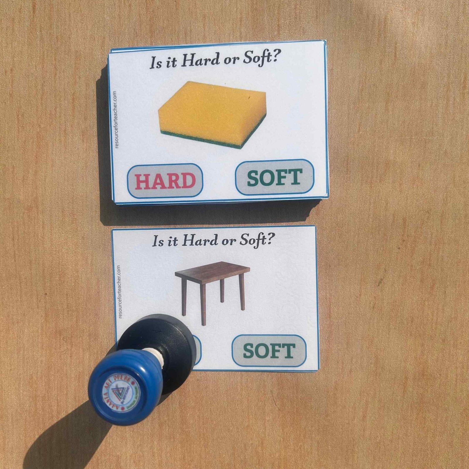 Identify Hard and Soft Basic Concept Task Cards - Resource For Teacher