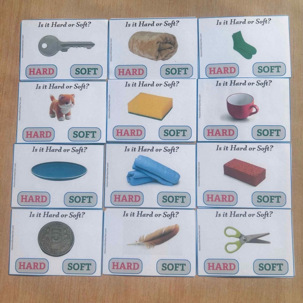Identify Hard and Soft Basic Concept Task Cards - Resource For Teacher