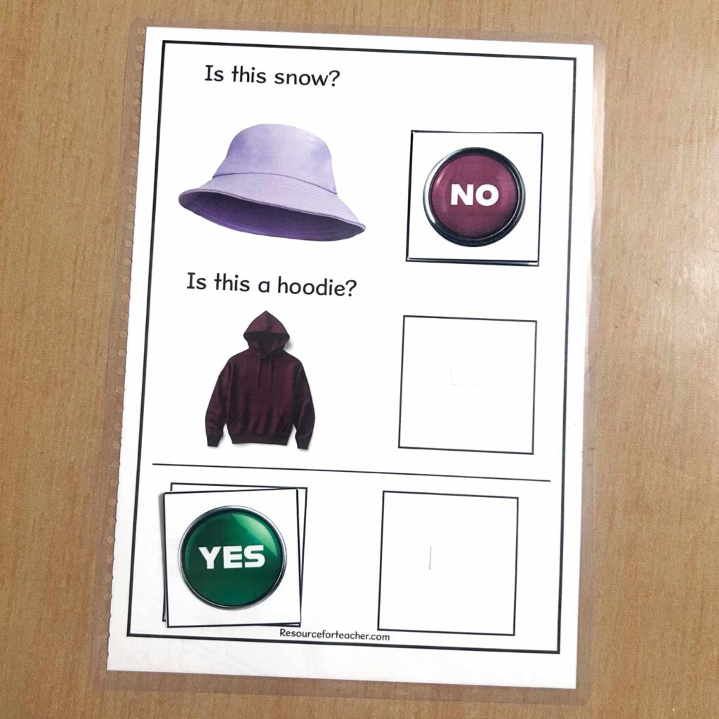 Winter Yes or No Questions for Speech Therapy - Resource For Teacher