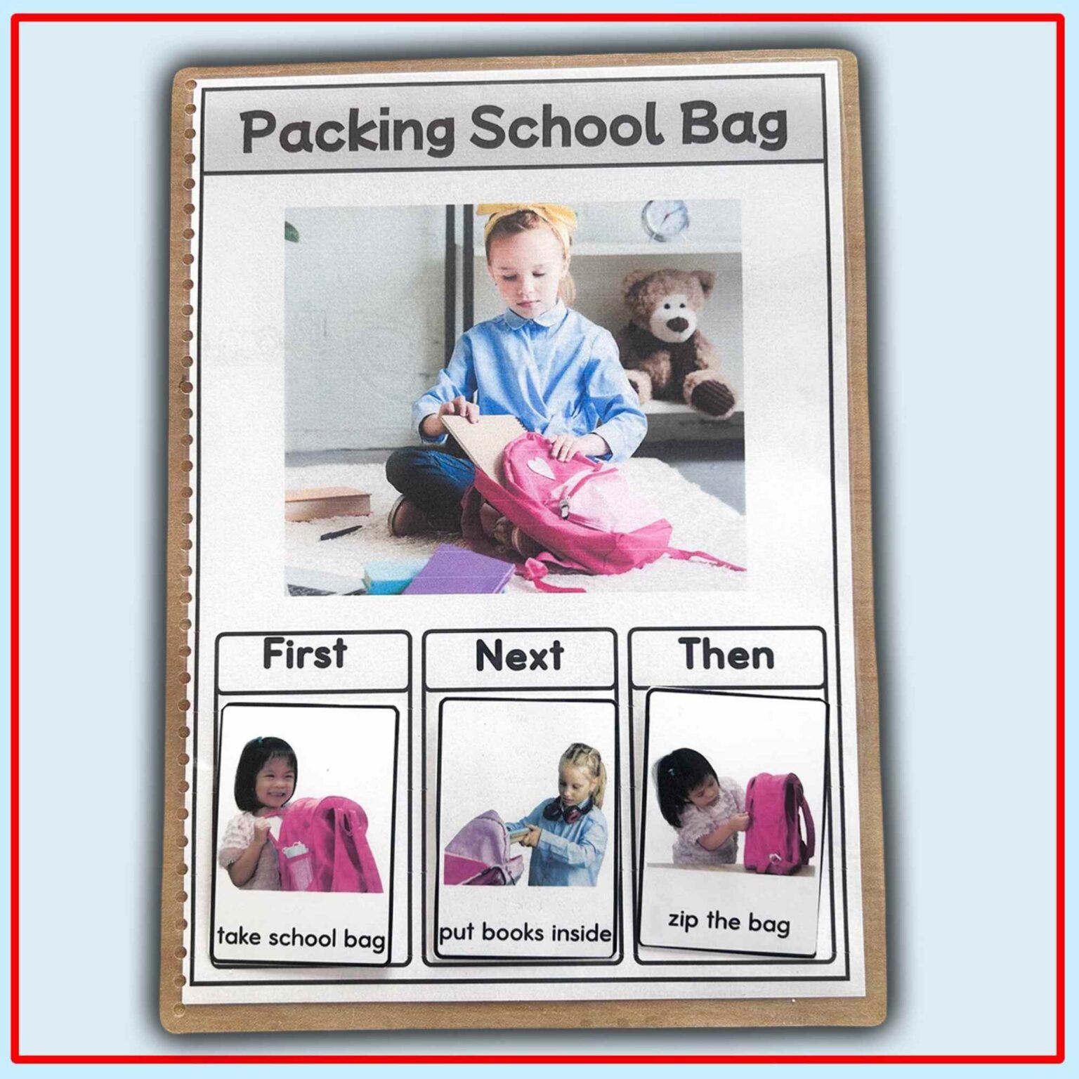 Functional Daily Living Skills - 3 Step Sequence - Resource For Teacher
