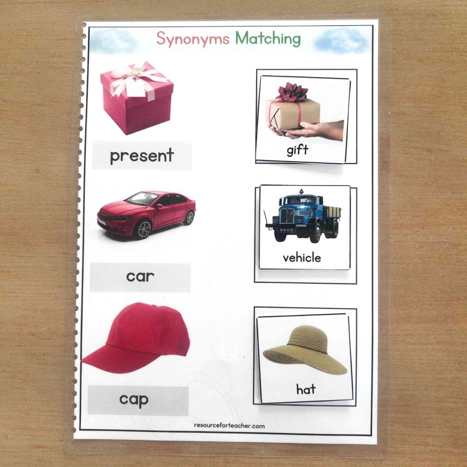 Synonyms Matching Activity for Kids - Resource For Teacher